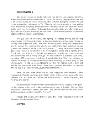 2 - Example of Case Vignette in Psychology - Case Vignette 2 Gwen is a ...