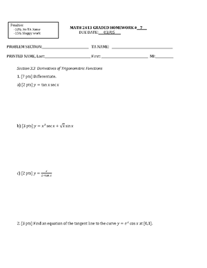 Calculus I and II Materials - Math 2413 Differential Calculus Lecture 1 ...