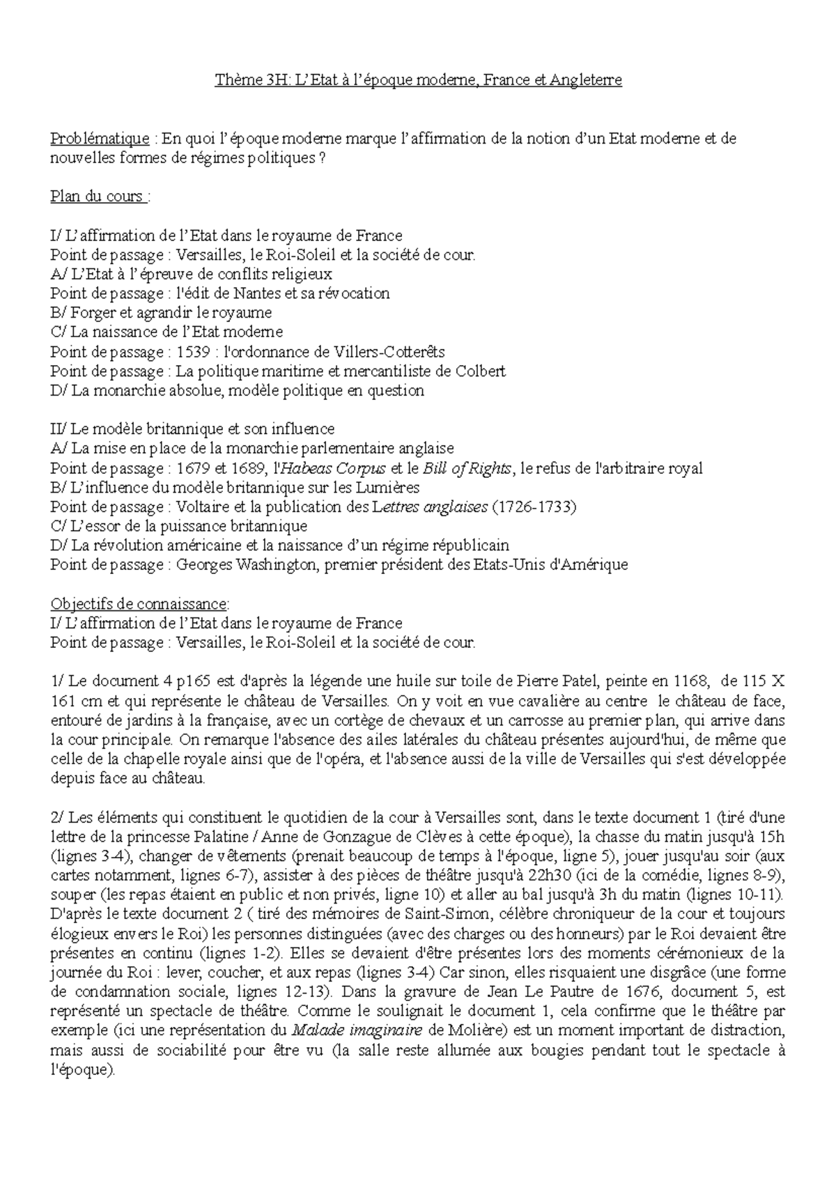 L’Etat à l’époque moderne, France et Angleterre - Thème 3H: L’Etat à l ...