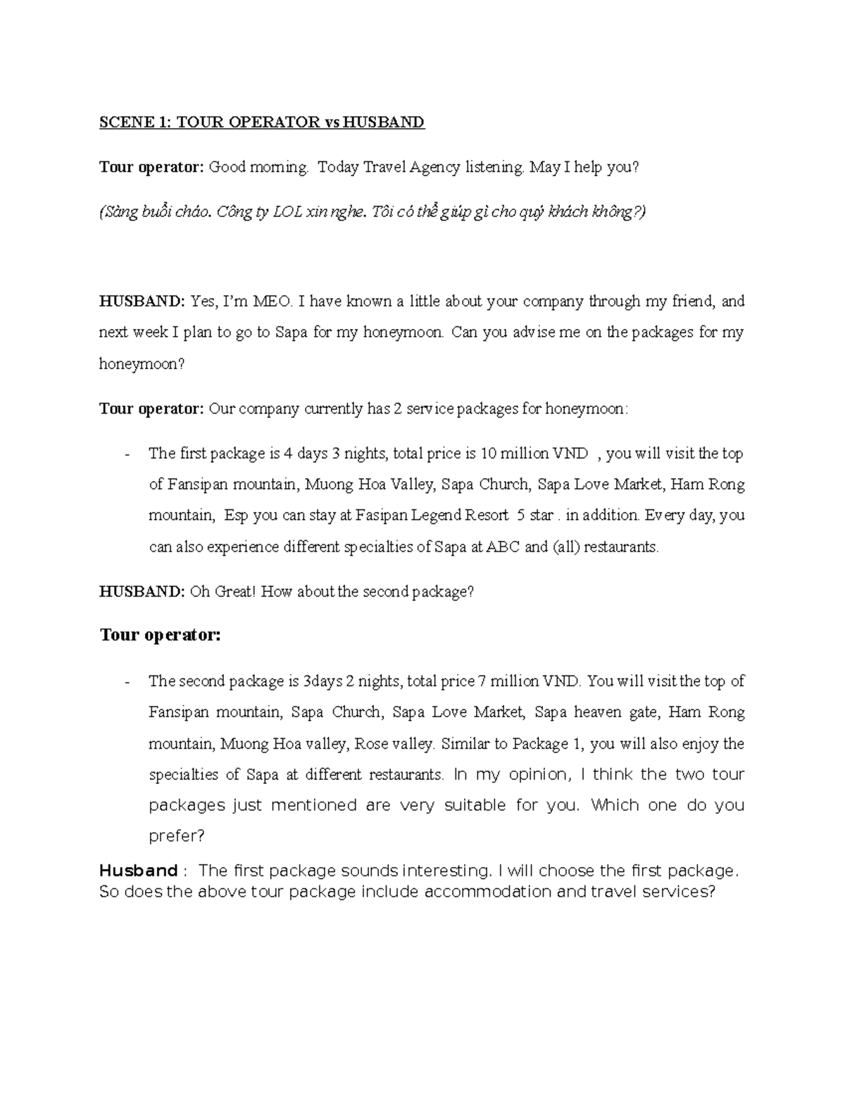 Script-Tour-Presentation - SCENE 1: TOUR OPERATOR vs HUSBAND Tour ...