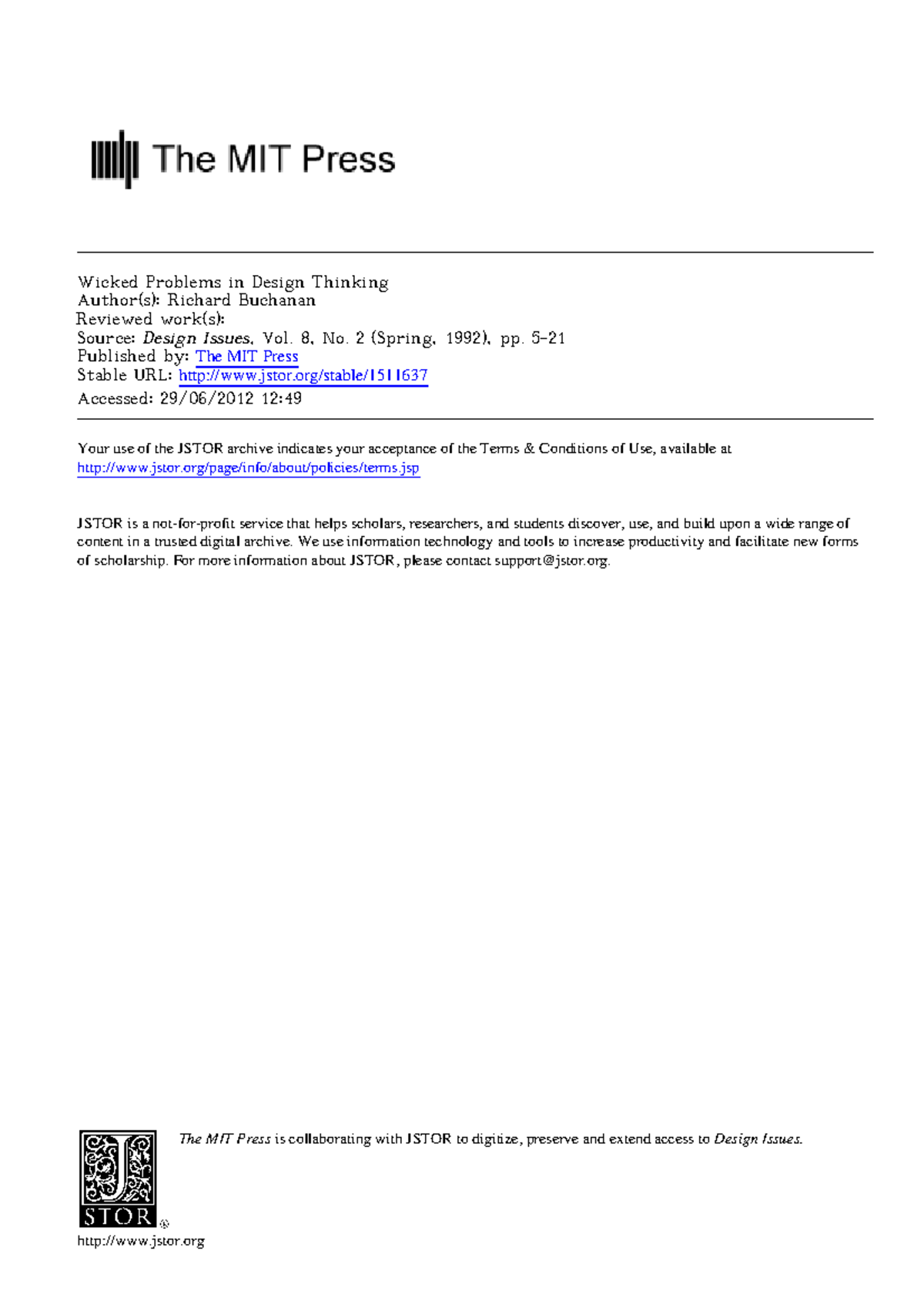 Buchanan Richard-Wicked problems in design thinking - Warning: Popup ...