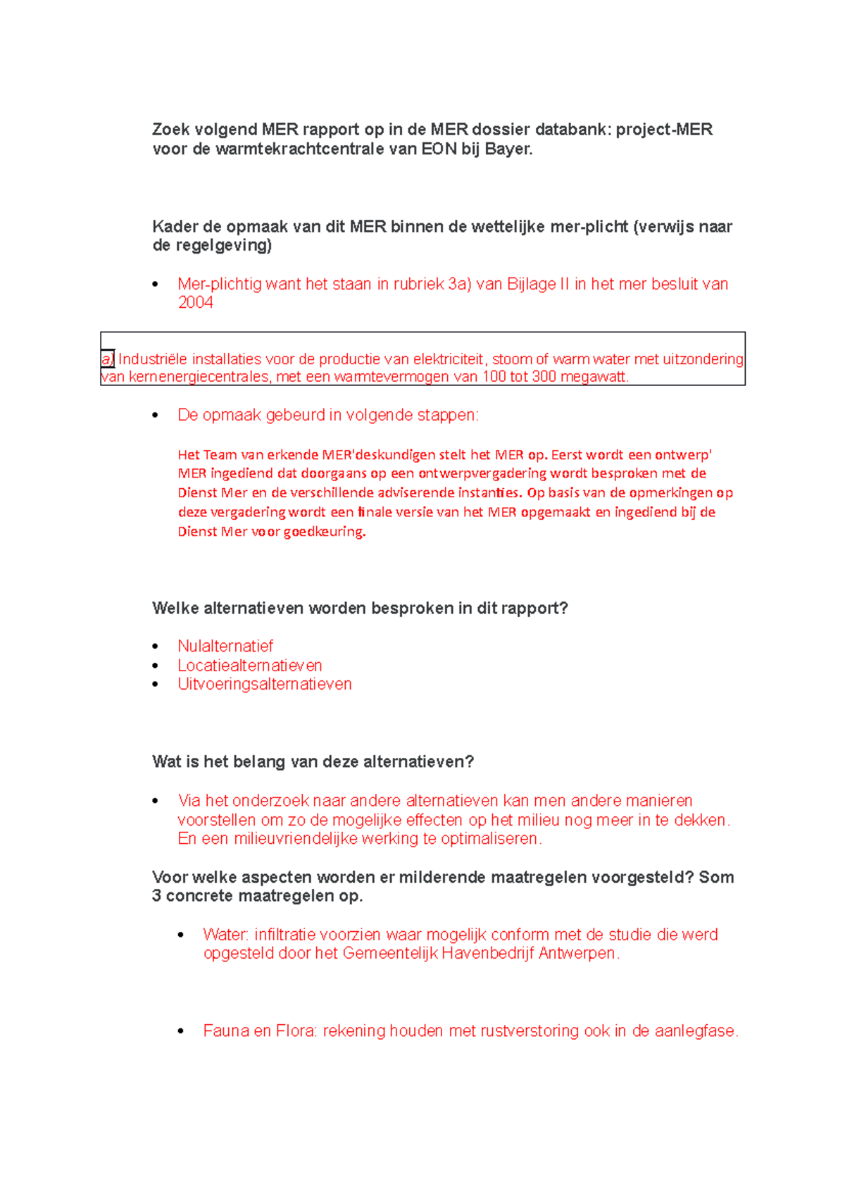 Test MER - Zoek volgend MER rapport op in de MER dossier databank ...