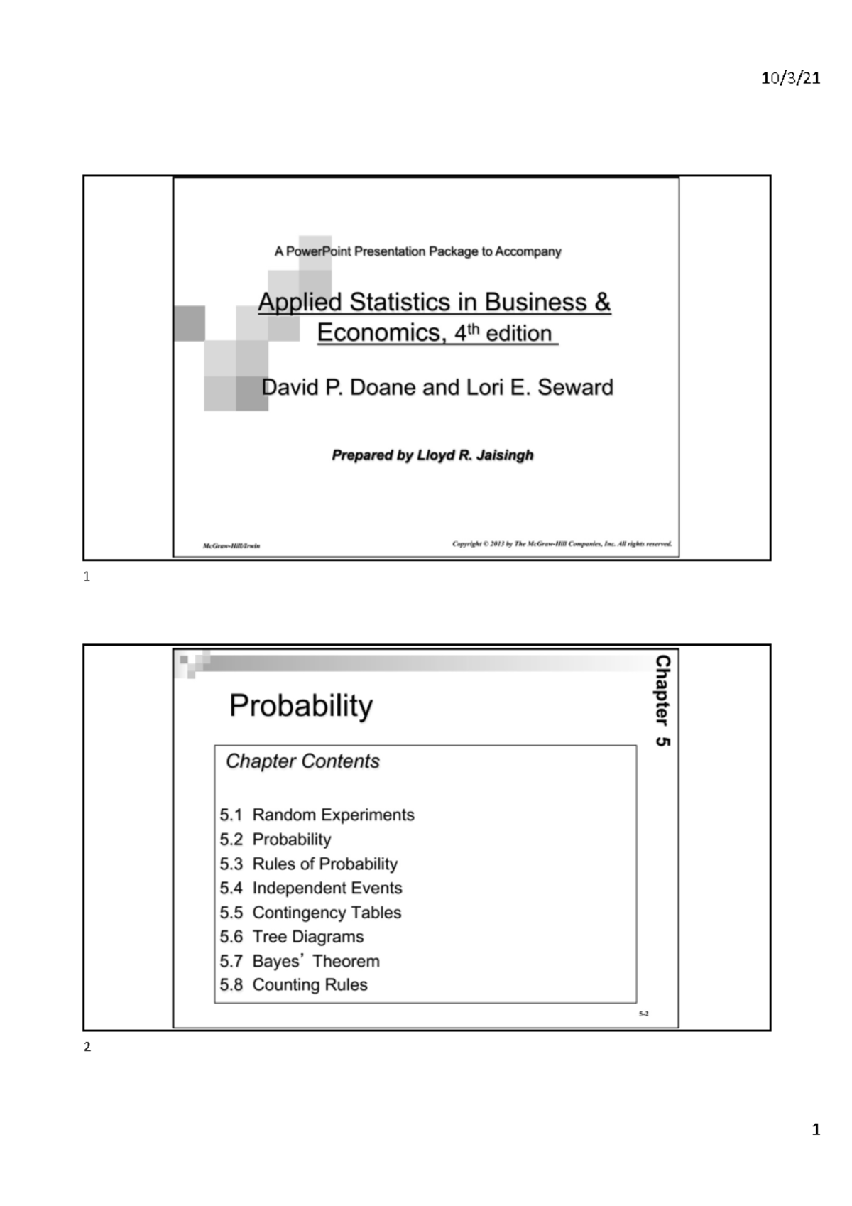 Chapter 6 Discrete Prob Distribution - Business Admination - Studocu