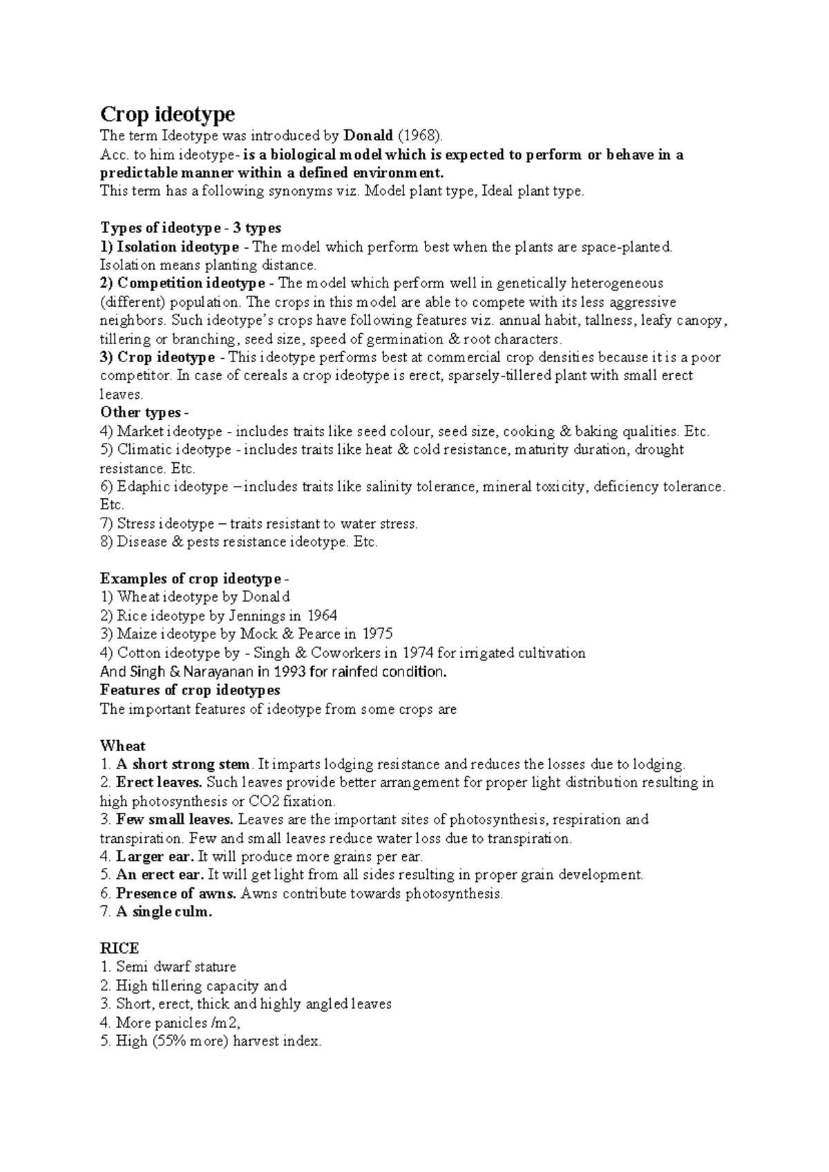 Crop ideotype - Crop ideotype The term Ideotype was introduced by ...