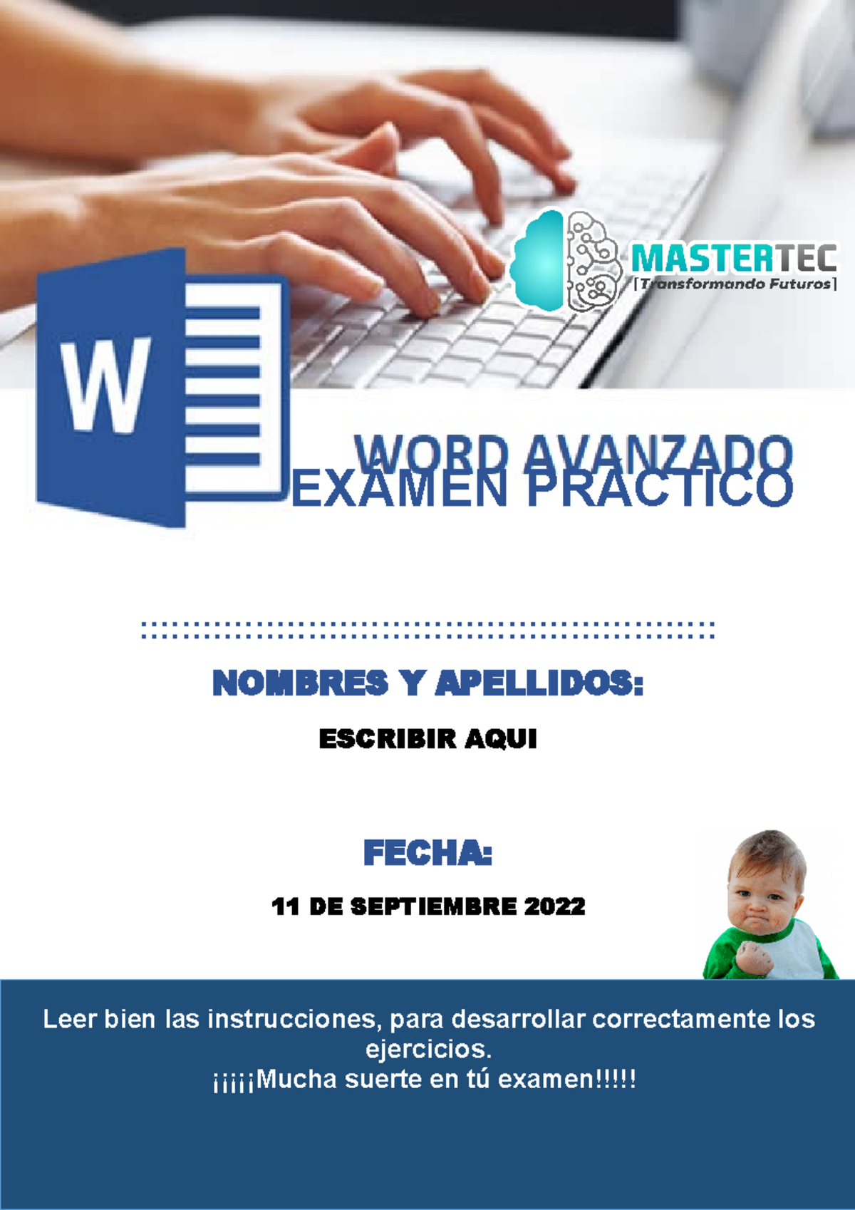 WORD Avanzado Exámen Práctico - EXÁMEN PRÁCTICO - Studocu