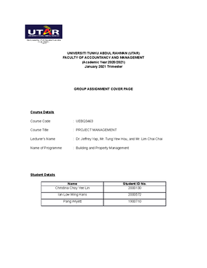 BBDM2153 Tutorial 9 - BBDM2153 - Operations Management Tutorial 9 ...
