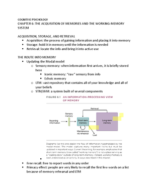 CH8 - Chapter 8: Remembering Complex Events Outline - Cognition: Exploring the Science of the ...