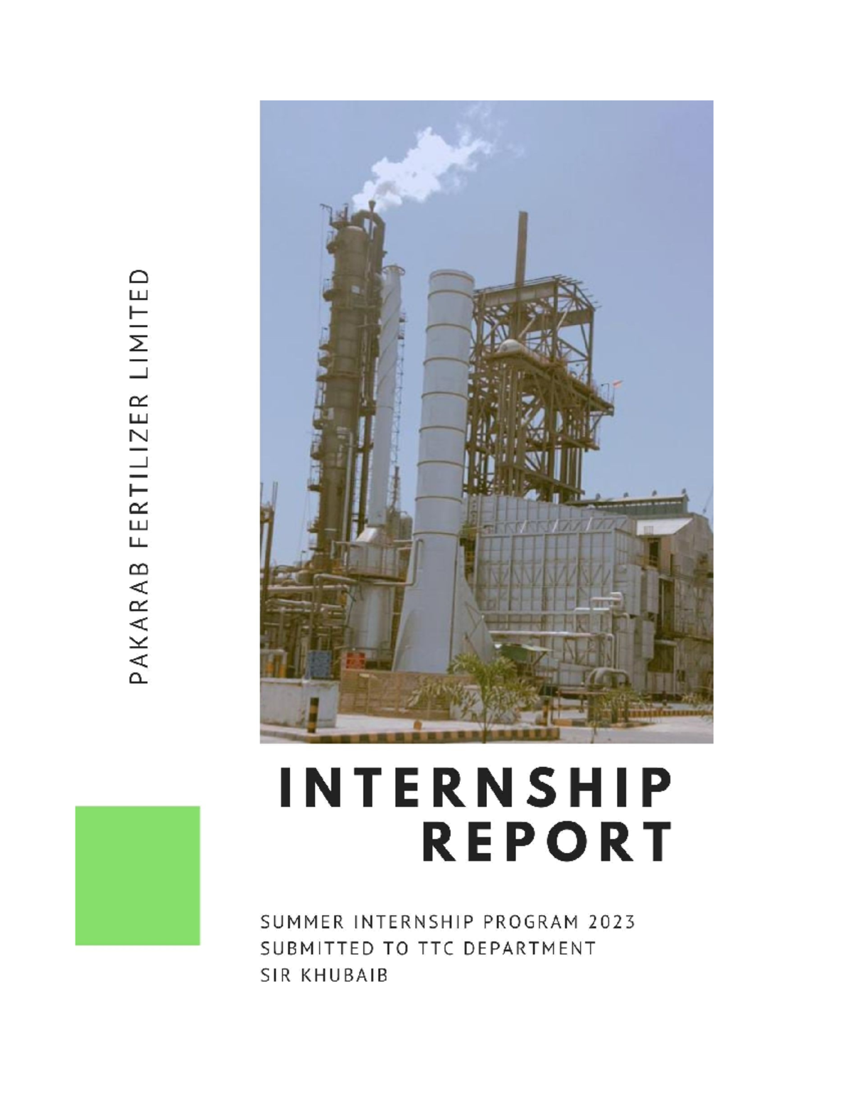 Internship Report Draft-1 - Acknowledgement “O Allah, Lord of the ...