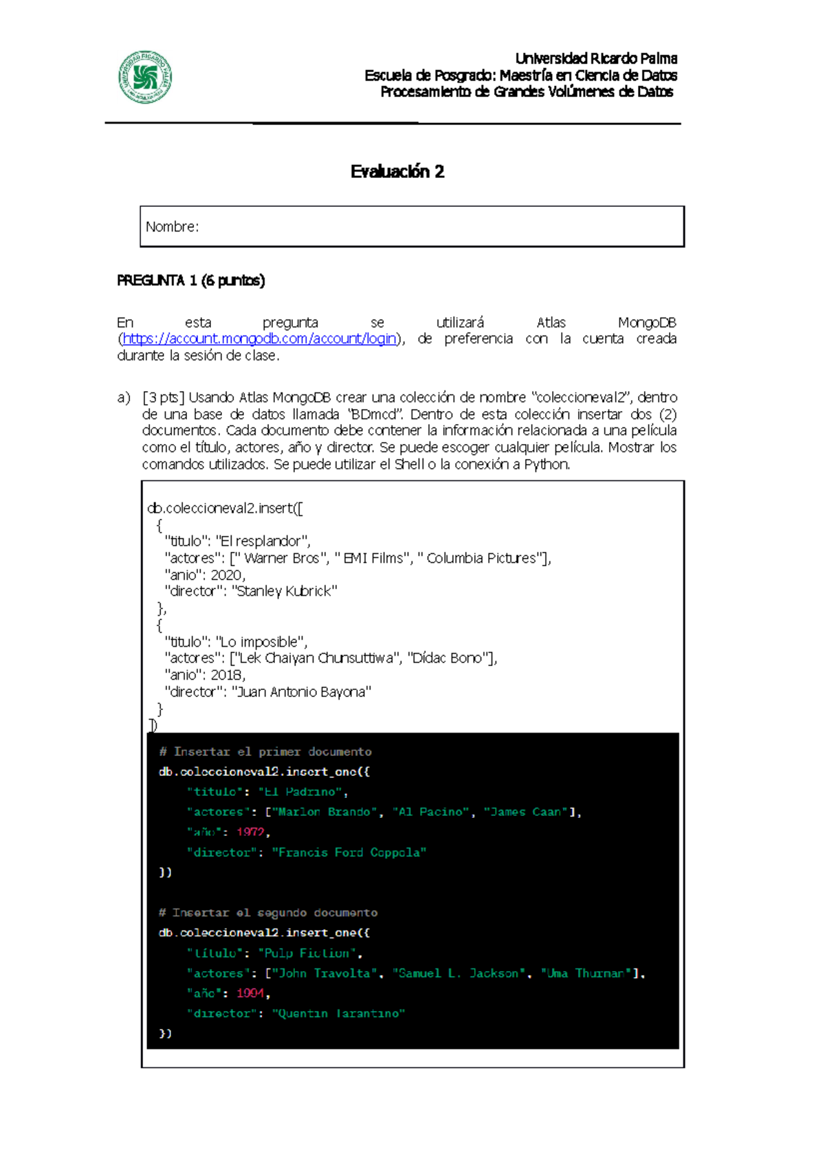 Control escrito 2 - - Studocu