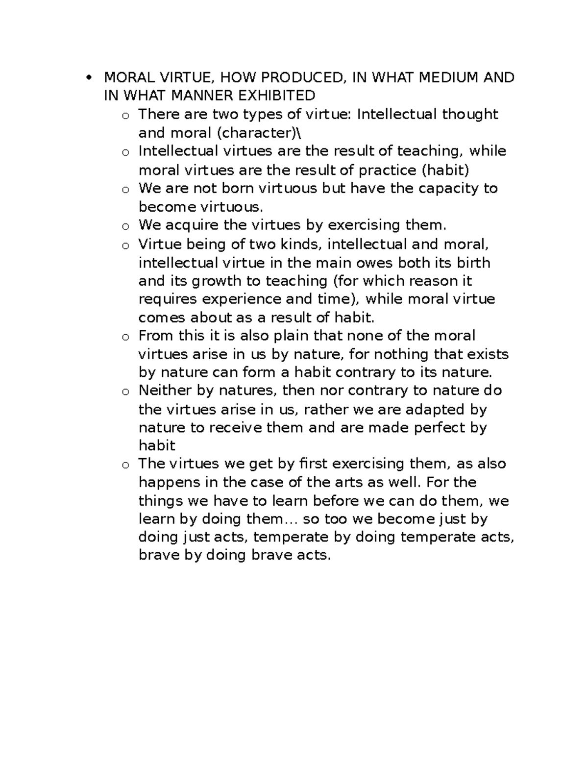 Ethics 2-8-2023 - In person class Professor: Gandy, C Southern wake tech - MORAL VIRTUE, HOW ...