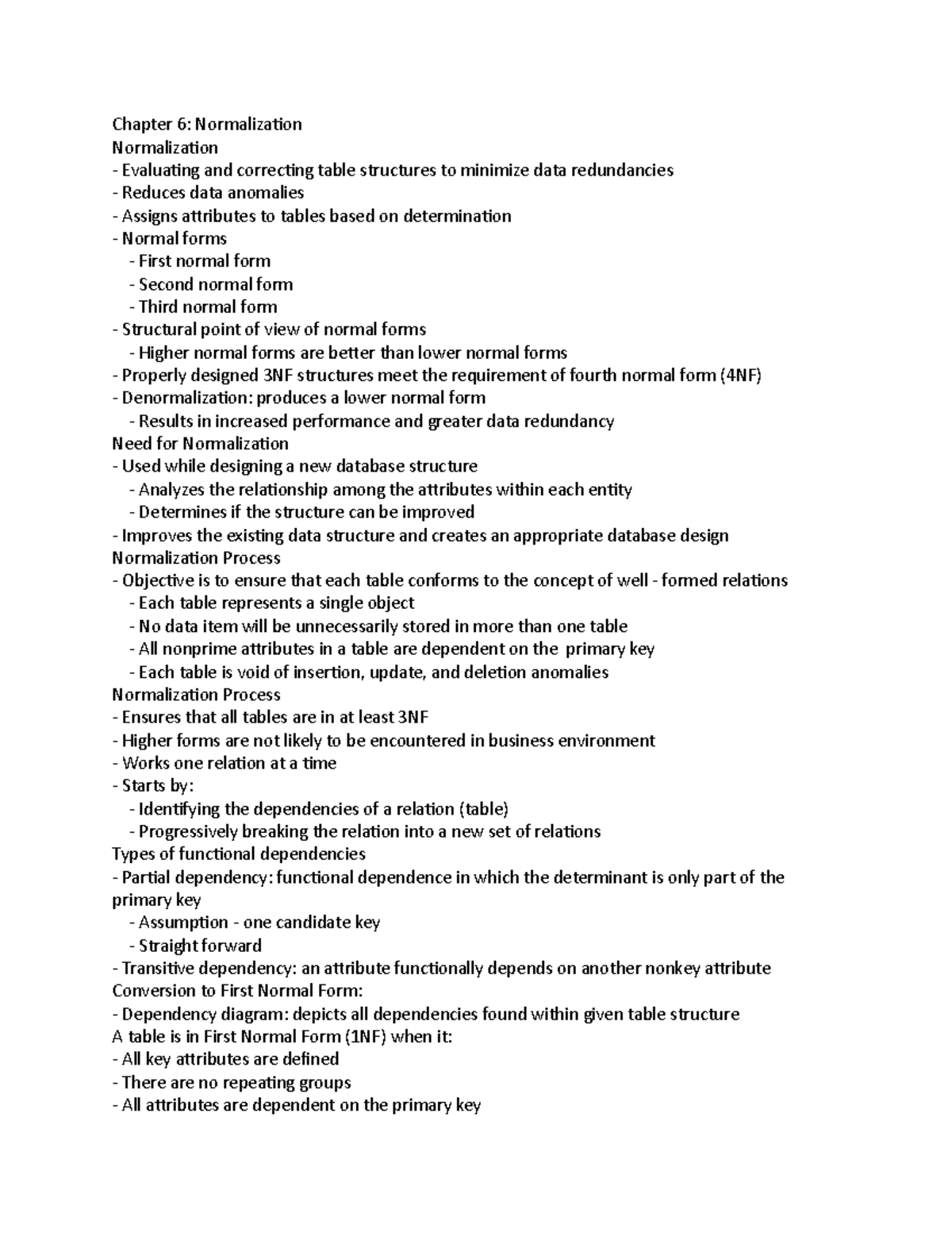 ISBC 330- Normalization and SQL - Chapter 6: Normalization ...
