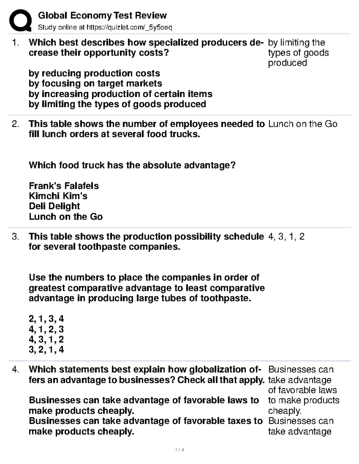 Global Economy Test Review - Study online at quizlet/_5y5oeq Which best ...