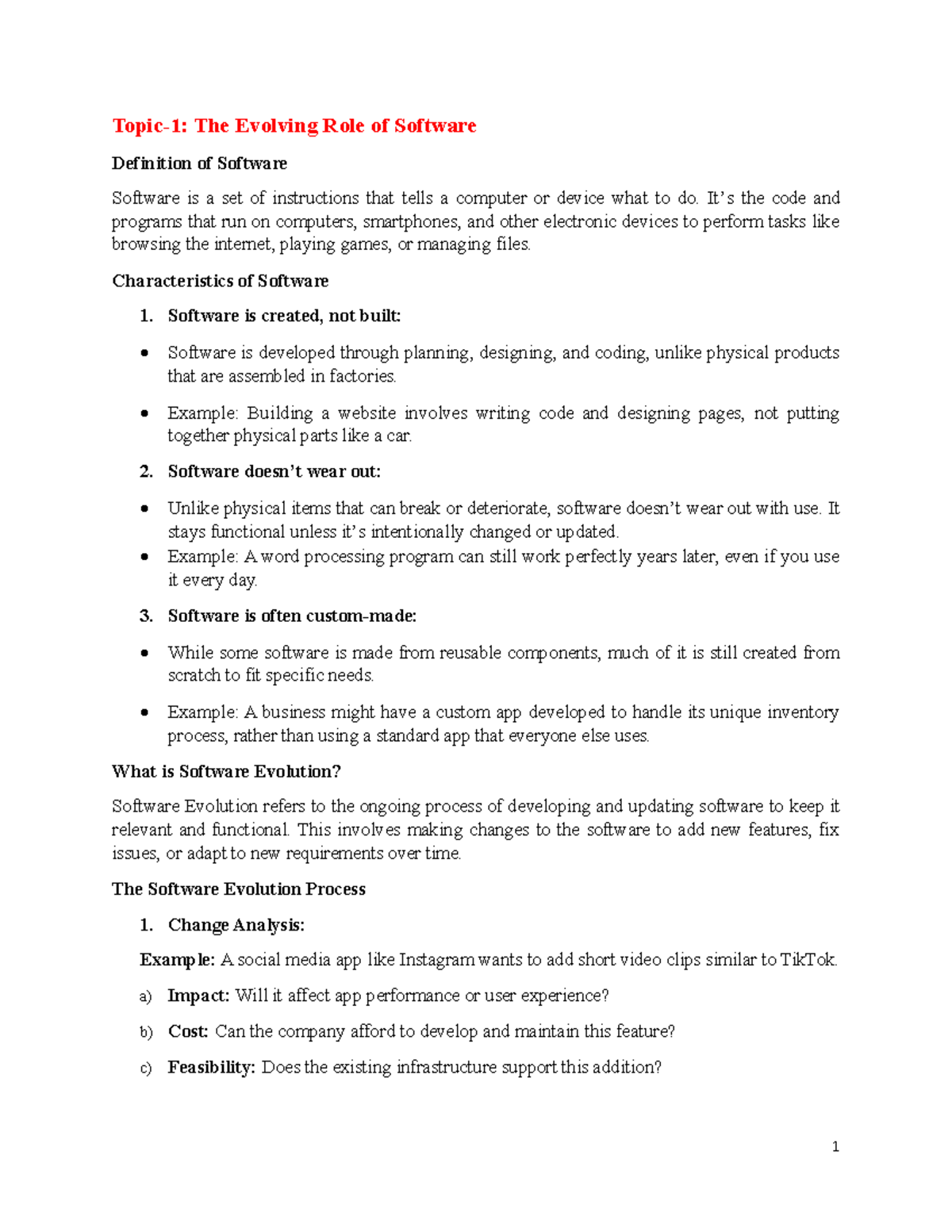 The Evolving Role of Software - Topic-1: The Evolving Role of Software ...