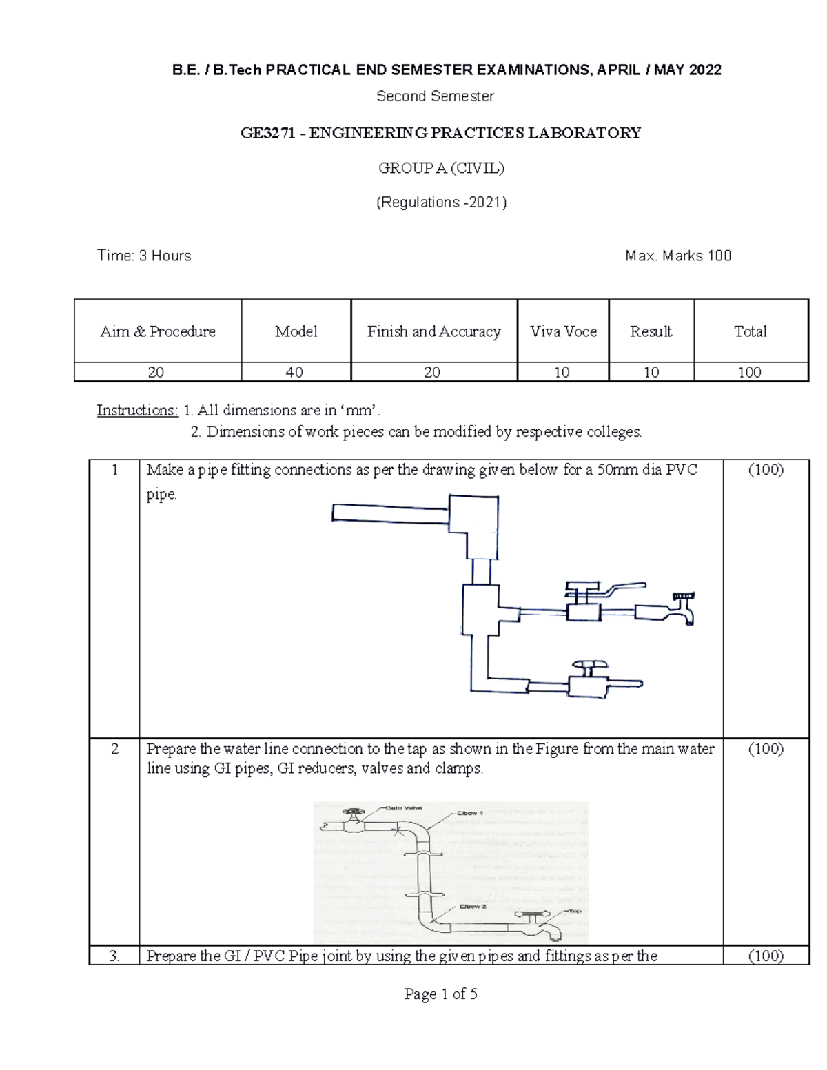 GE3271 - Civil - SET - 1 - Thanks - B. / B PRACTICAL END SEMESTER ...