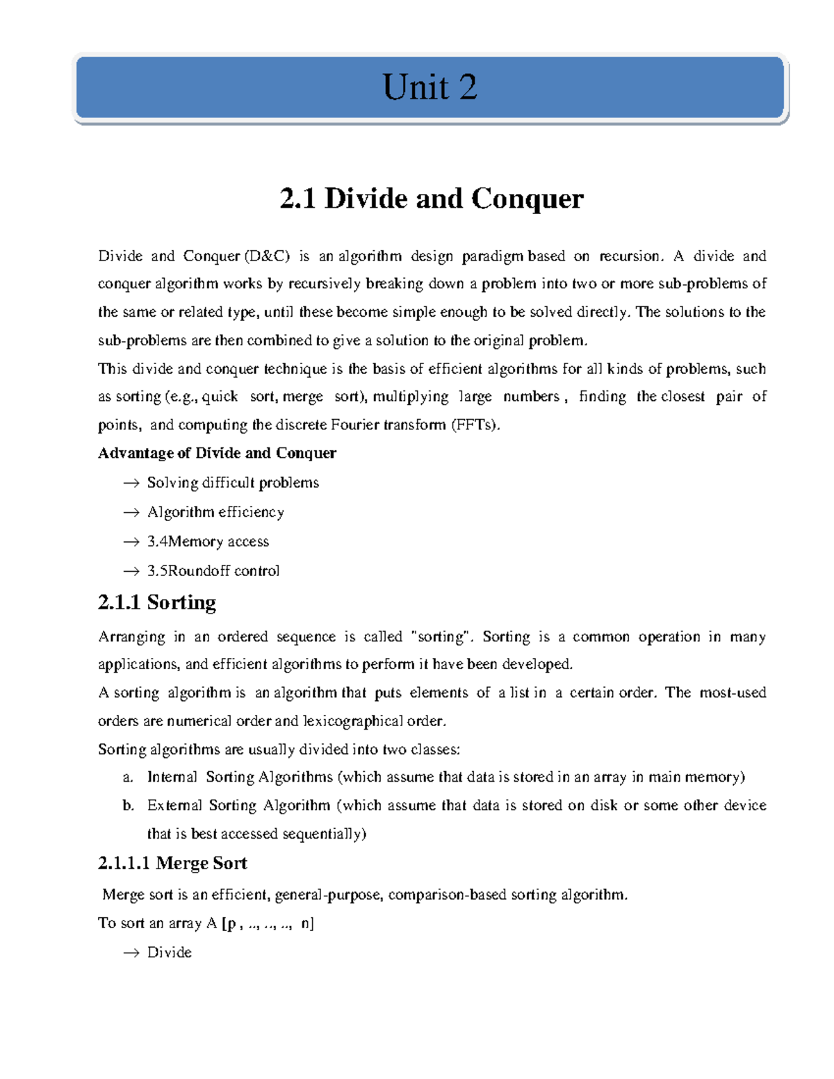 Divide and Conquer - 2 Divide and Conquer Divide and Conquer (D&C) is ...