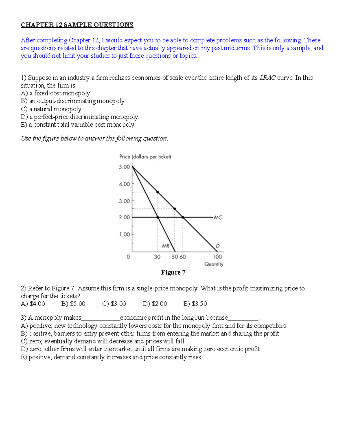 Chapter 12 Sample Questions 12es - CHAPTER 12 SAMPLE QUESTIONS After ...