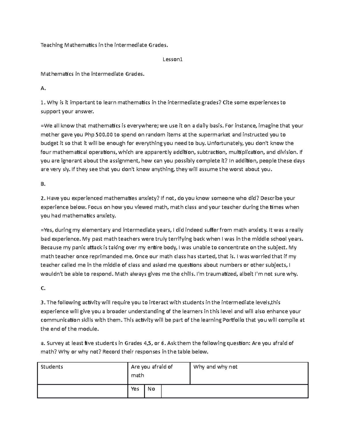 Activity 1-Math - Hffhgfnjbbccbnfdhjkjgddd - Teaching Mathematics in ...