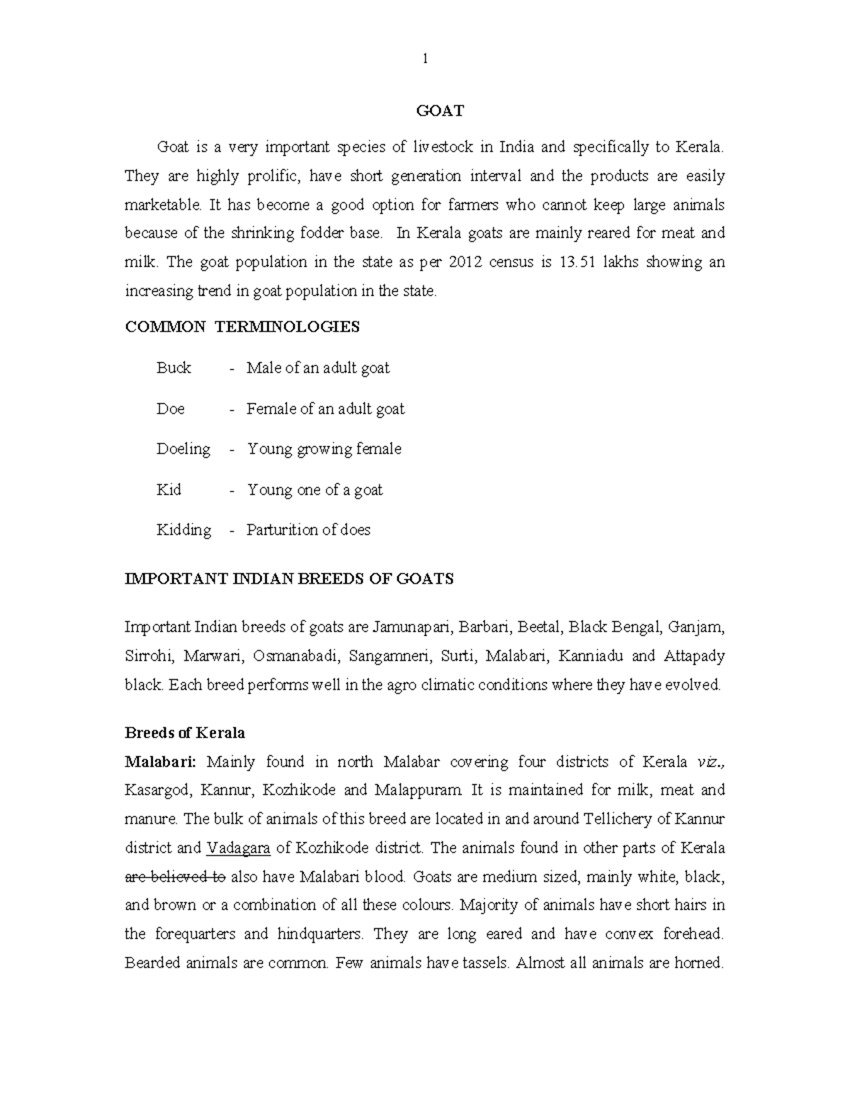 Package goats final 16-11-15-1 - GOAT Goat is a very important species ...