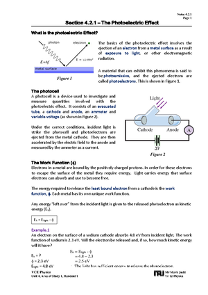 VCE unit 3 and 4 physics cheat sheet - Studocu