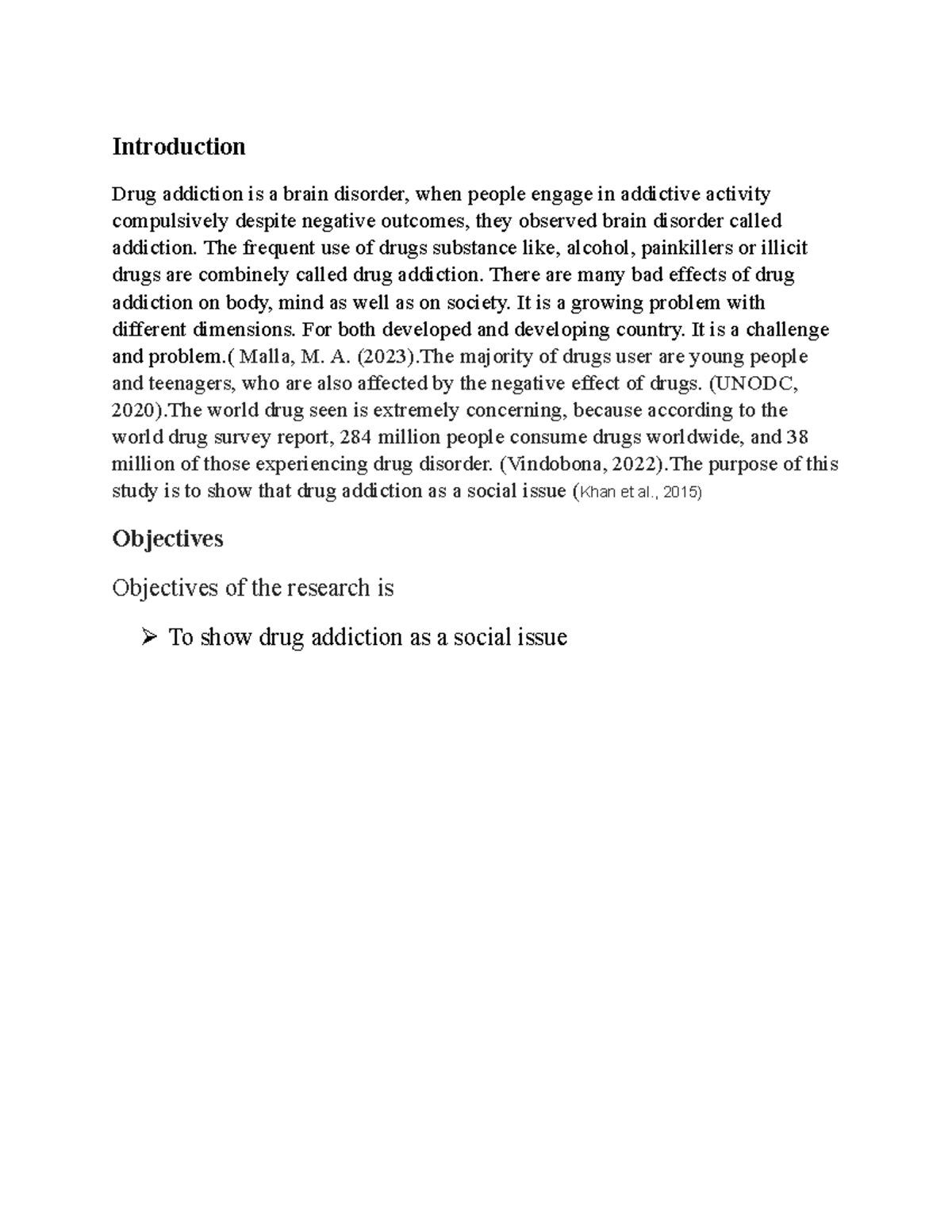 Drug addiction - Introduction Drug addiction is a brain disorder, when ...