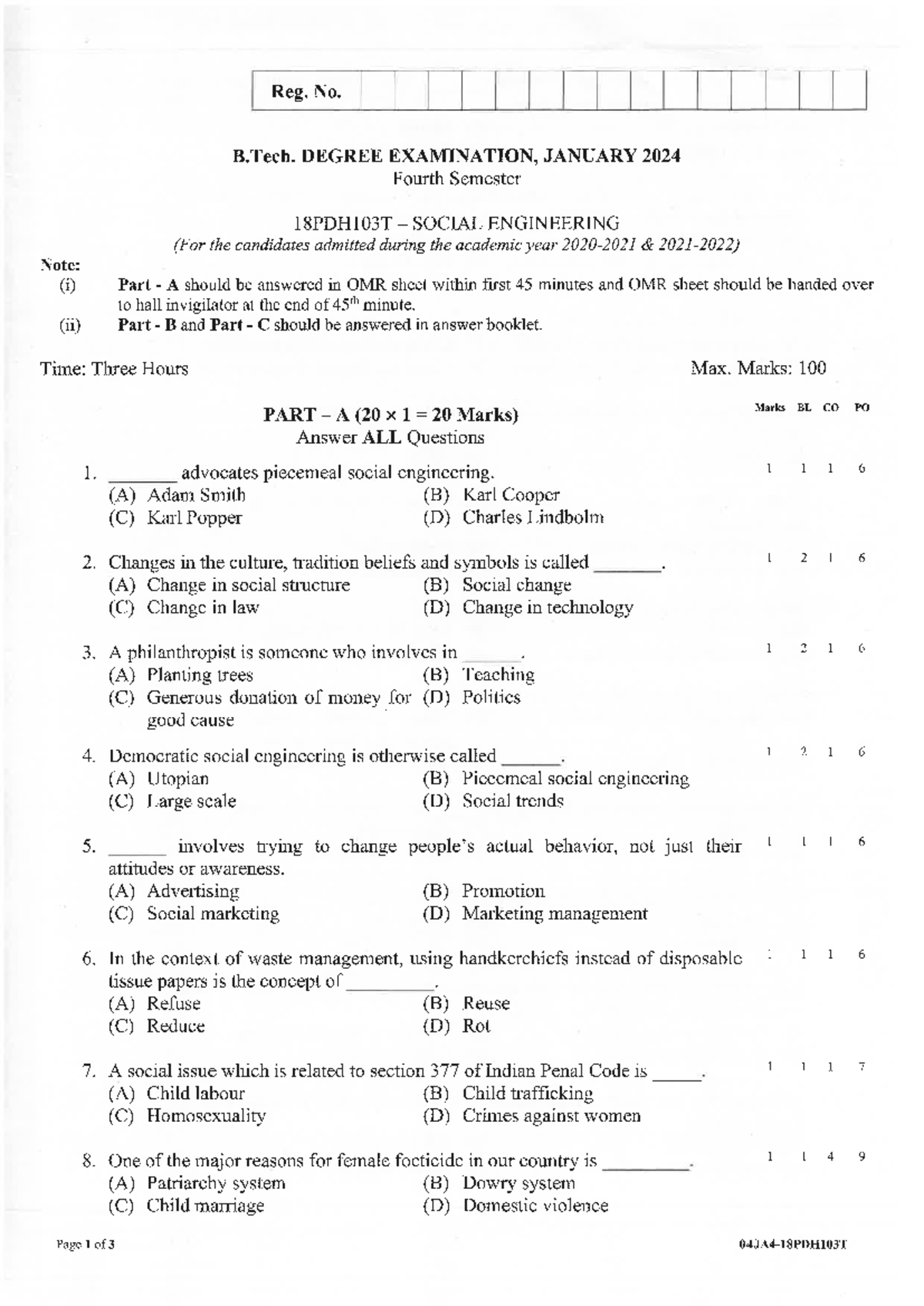 18PDH103T R - Past Paper - Social Engineering - Studocu