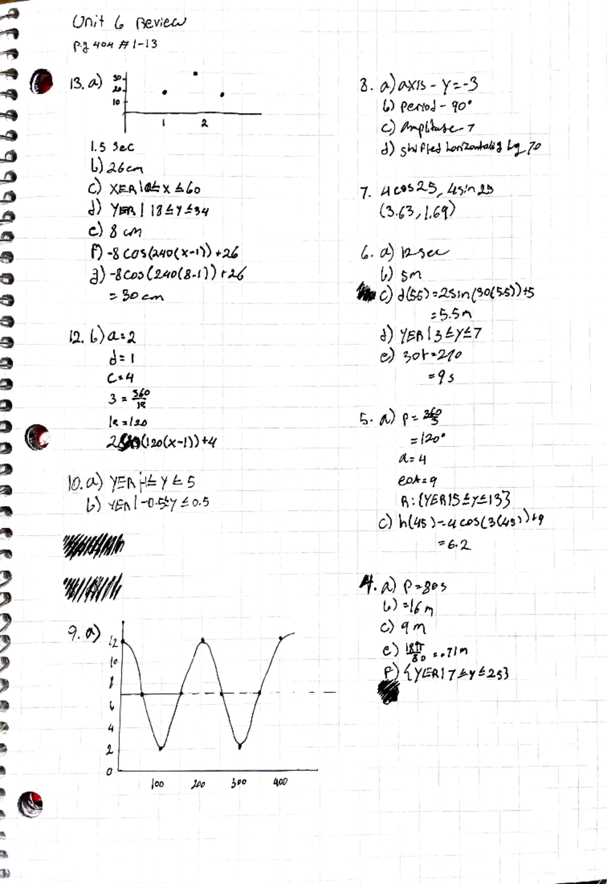 Unit 6 Review - Functions 11 - Studocu