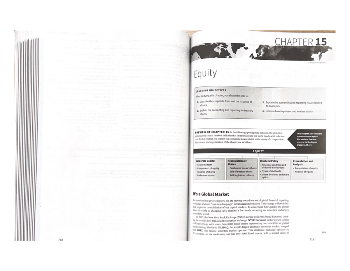 Weygant-Chapter-15 - Equity investment - CHAPTER 15 Equity LEARNING OBJECTIVES After studying ...
