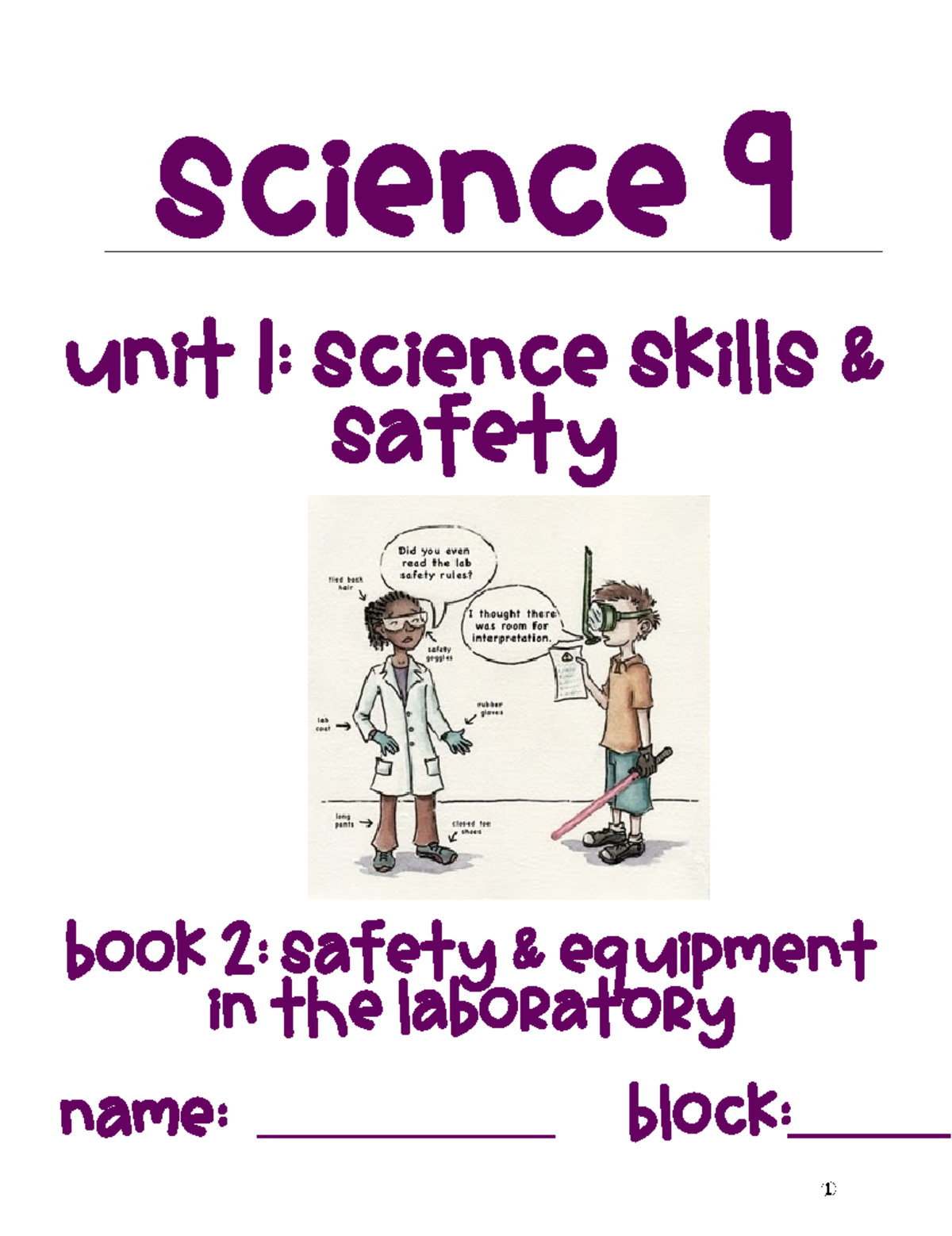 2 safety equipment in the laboratory book 2 (1) - Unit 1: Science ...