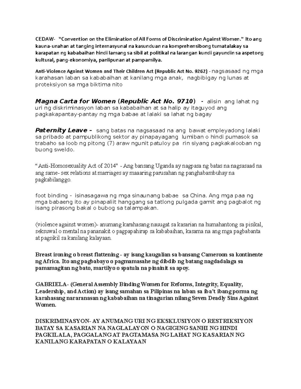 AP - BHFKASGFASHGHA - CEDAW- “Convention on the Elimination of All ...