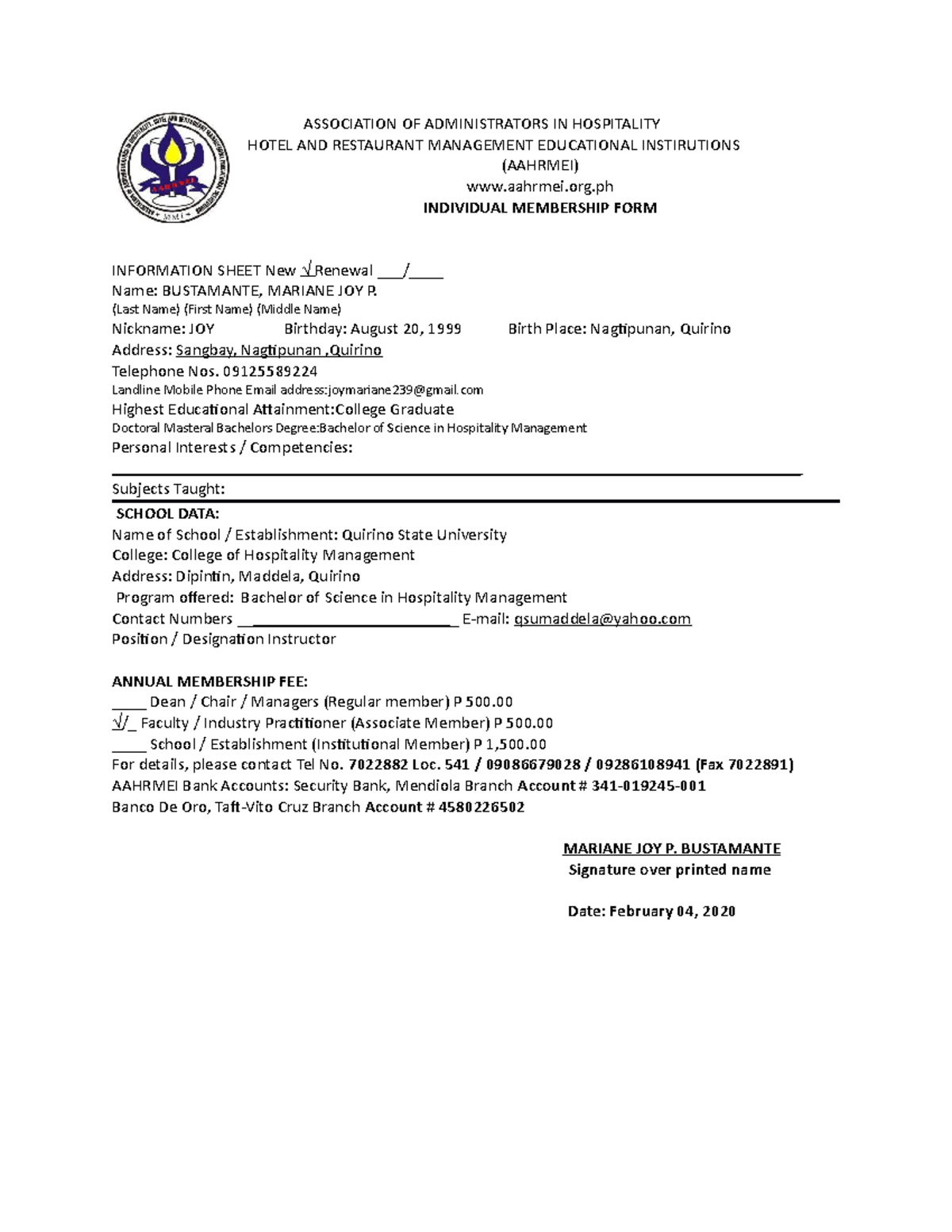 Aahrmei-MEM - MEmbership form - ASSOCIATION OF ADMINISTRATORS IN ...