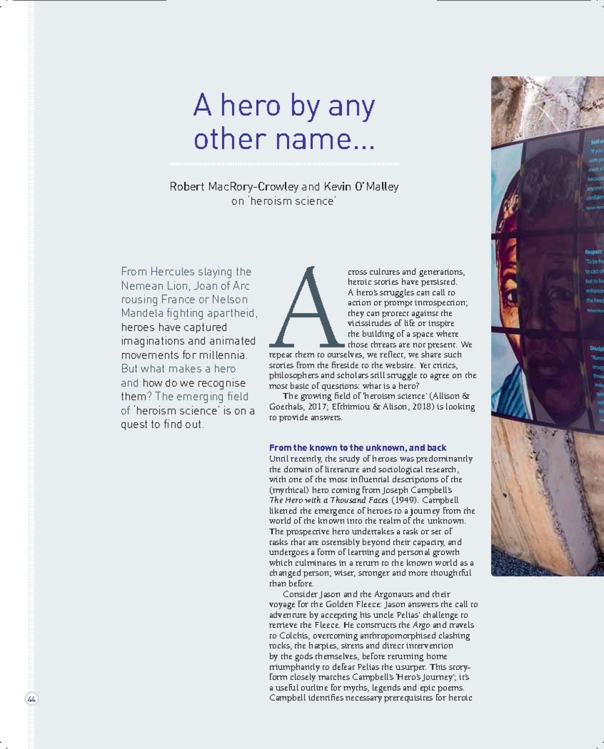 A hero by any other name... - 44 A hero by any other name... Robert ...