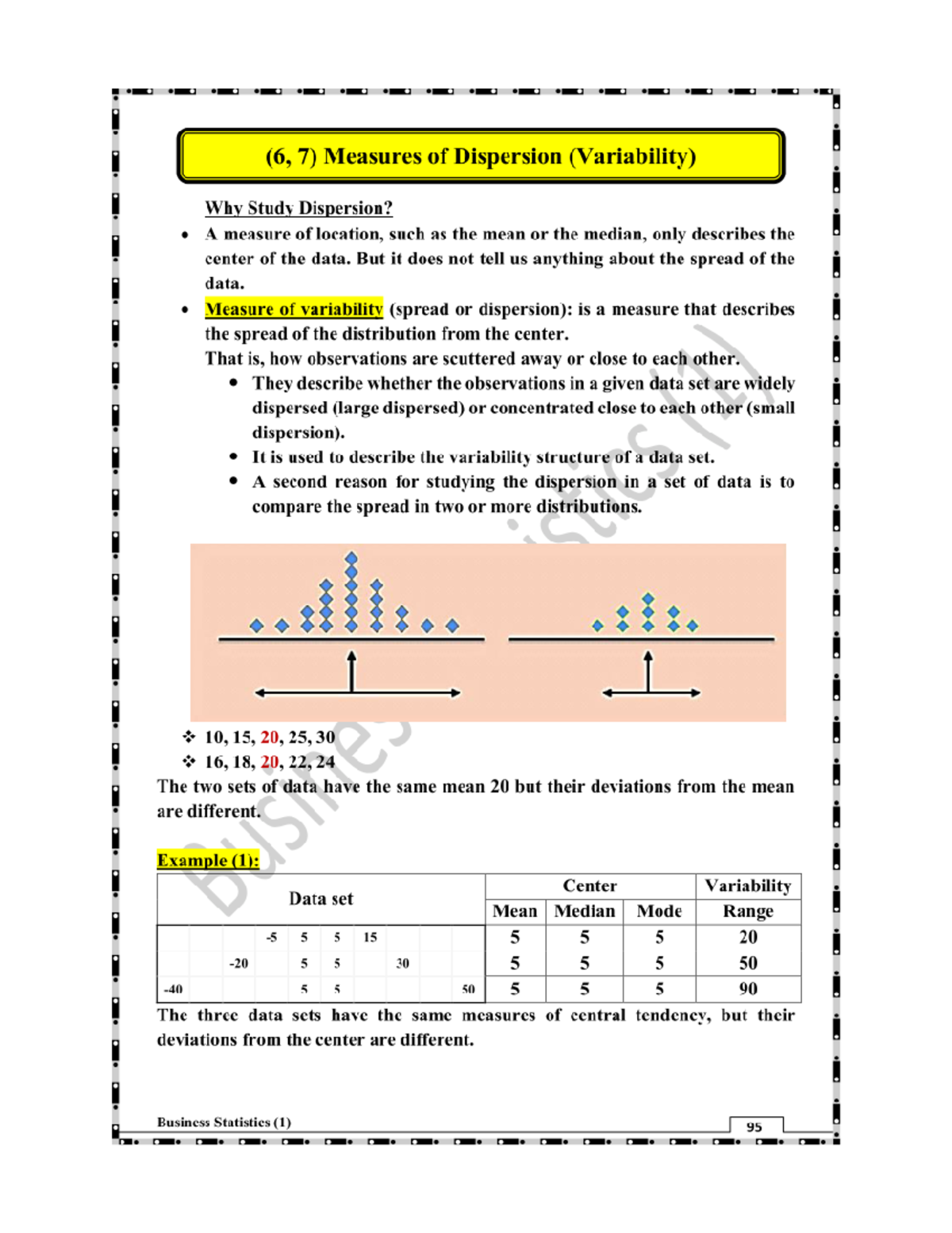 E-JUST - Lec 06 - STA231 - Business Stat (1) - Measures of Variability ...