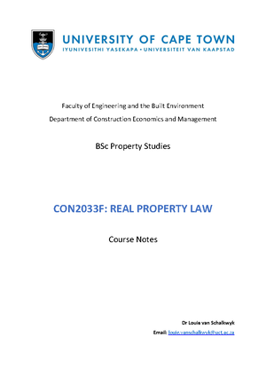 Tutorial Letter - CON5007Z - UCT - Studocu