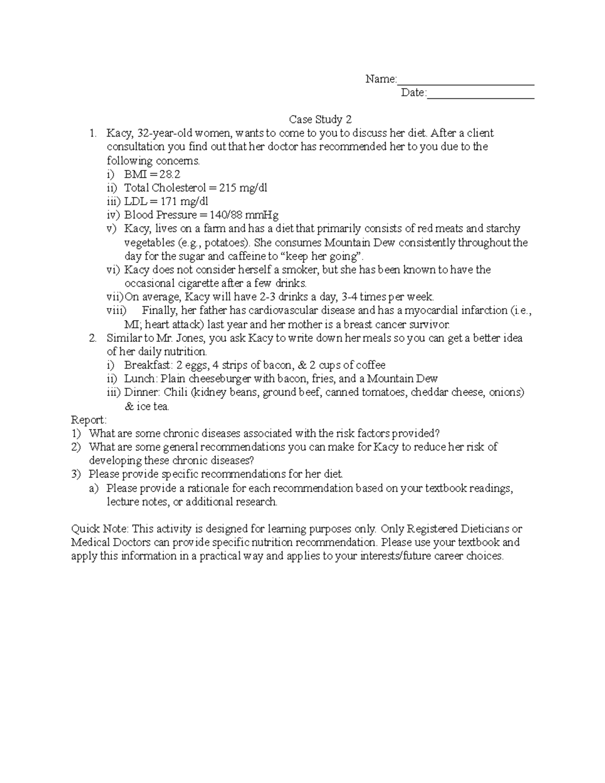 Case Study #2 - Fall 22 - N/A - Name:_______________________ Date ...