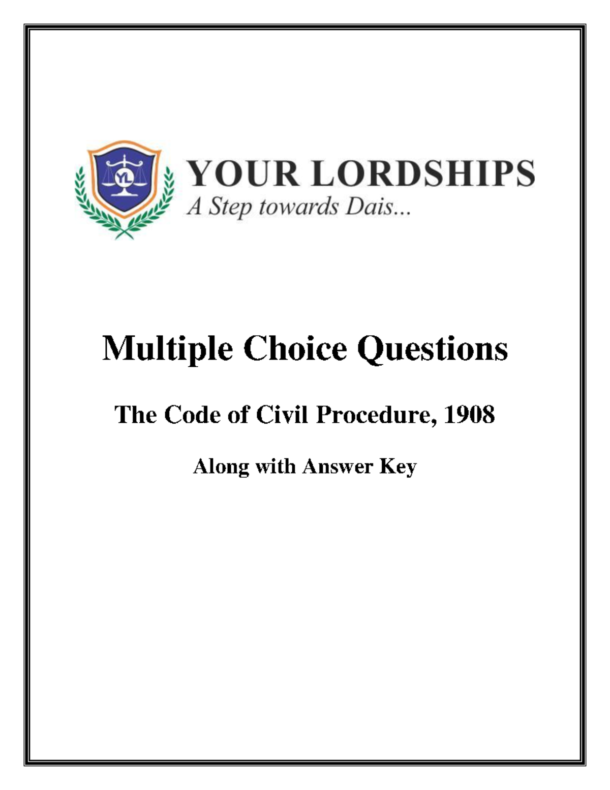 Code of civil procedure mcq - Multiple Choice Questions The Code of ...