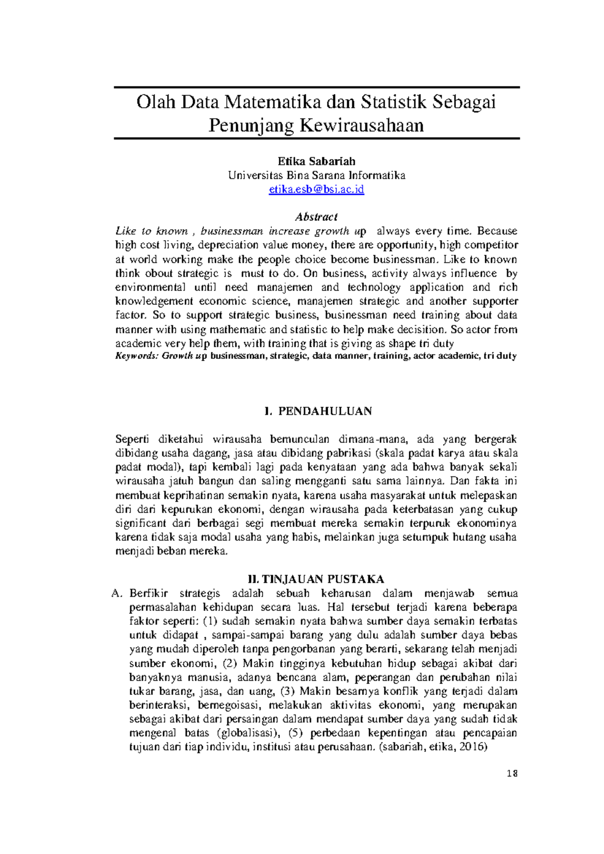 Jurnal mengenai analisis strategi penetapan harga - Olah Data ...