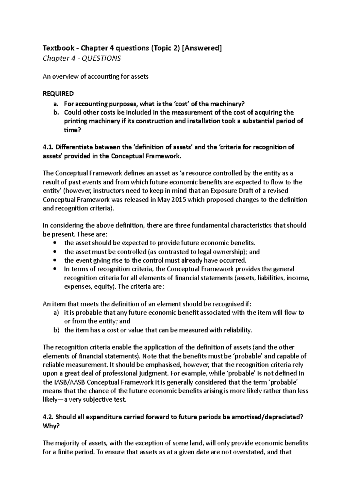 Textbook - Chapter 4 questions (Topic 2) - Textbook - Chapter 4 ...