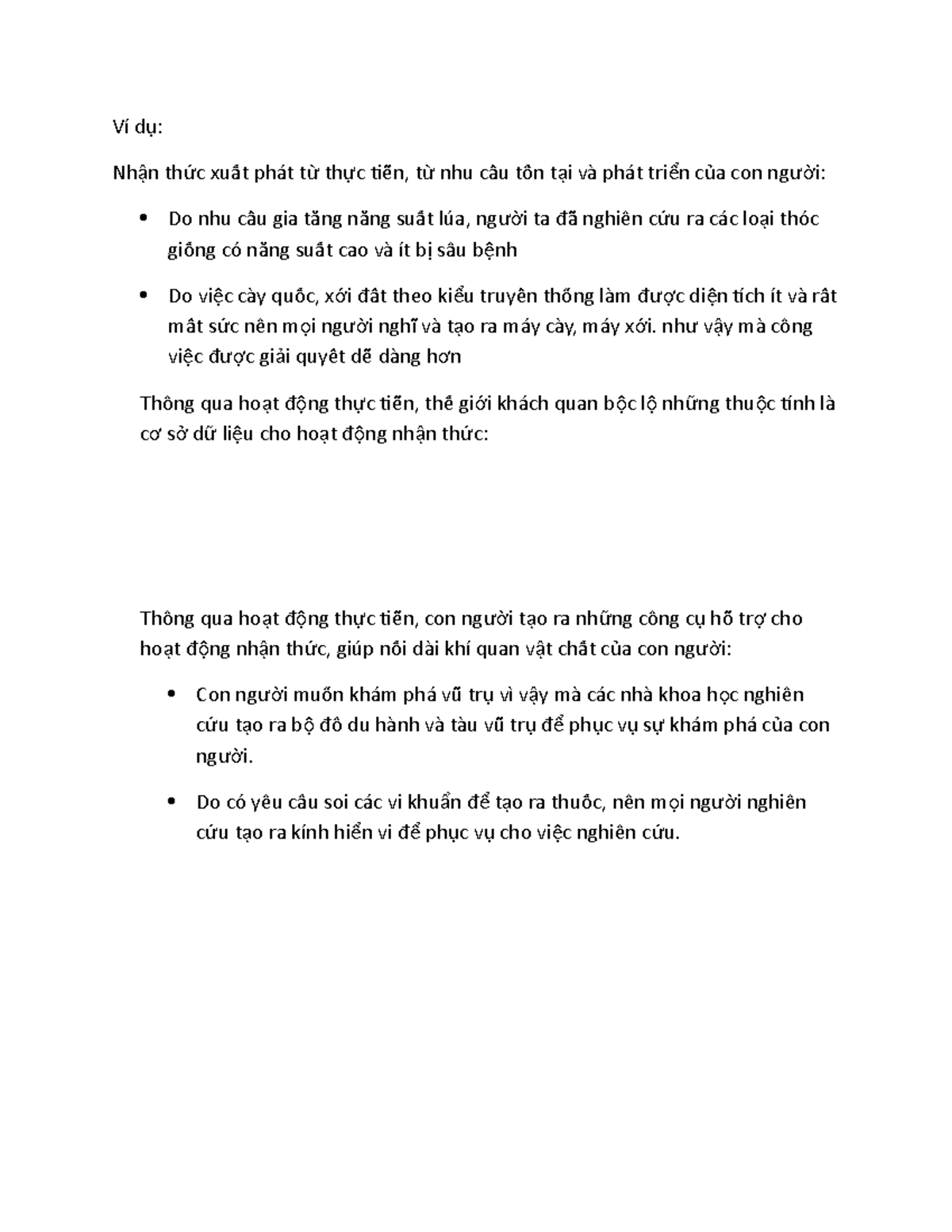 Ví dụ thuyết trình triết học - Ví d :ụ Nh n thậ ức xuấất phát t ừ th ực tễễn, t ừ nhu cấầu tồần ...