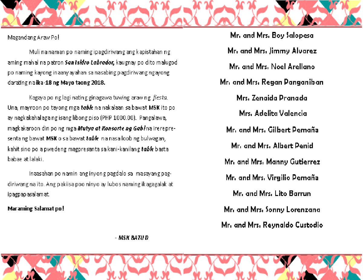 Invitation - jgofdkgodrskg - Purposive Communication - Studocu