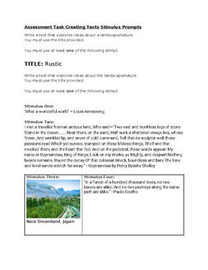 Year 10 English Semester 1 Practice Exam 2022 - YEAR 10 English ...