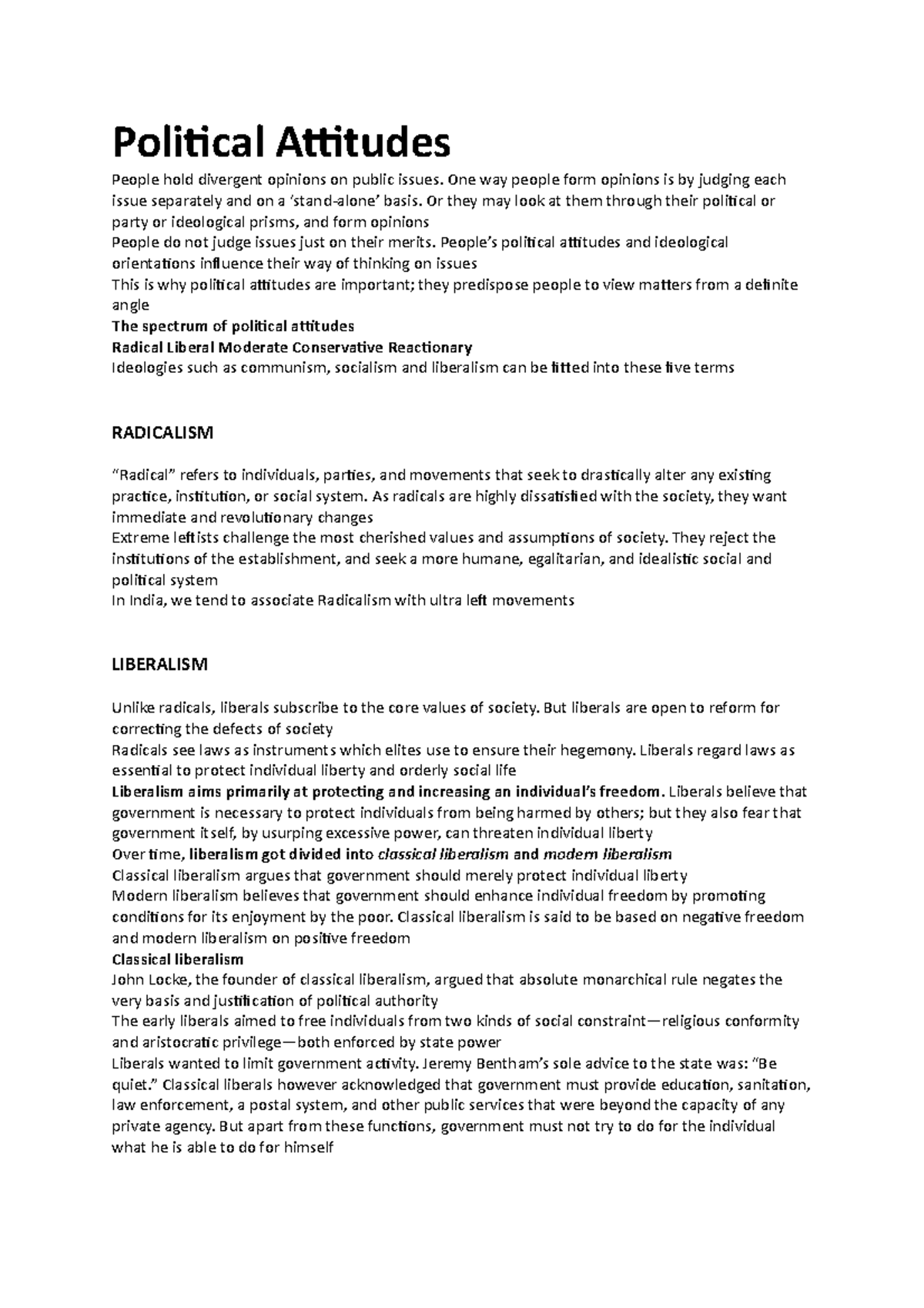 Political attitude and international morality - Political Attitudes ...