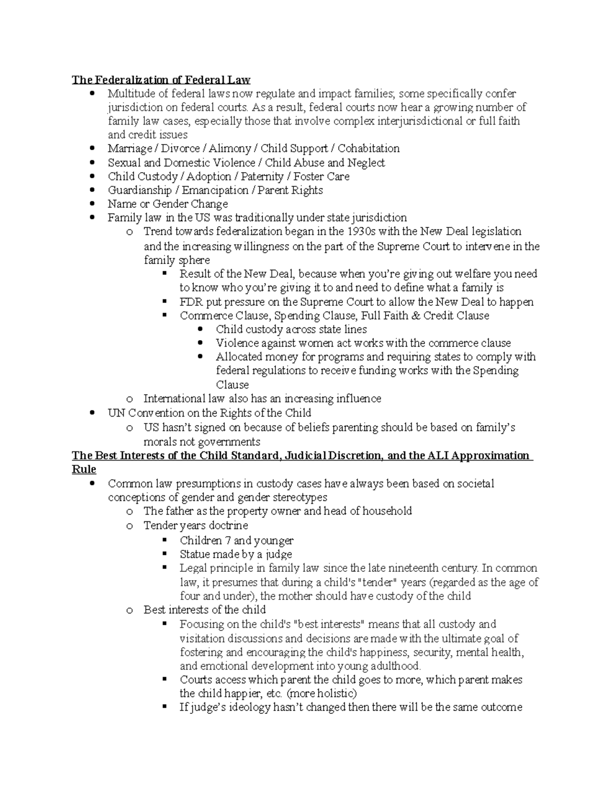 10/16/2018 Class Notes - The Federalization of Federal Law Multitude of ...