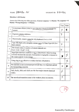 Solution to Quiz-1 S1 2017 - CVEN4301 S1/2017 Quiz-1 60 minutes The ...