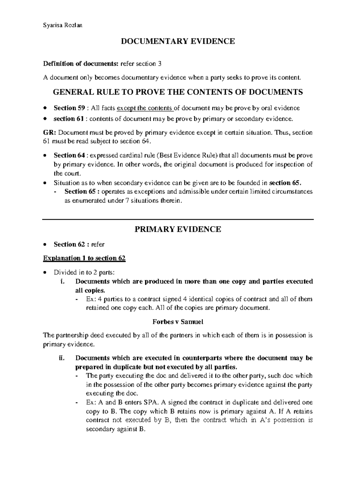 Documentary evidence - Evidence II - DOCUMENTARY EVIDENCE Definition of ...