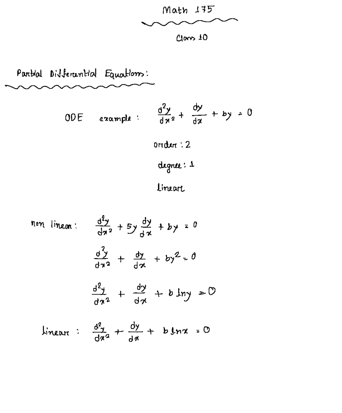 MATH175- Lecture notes 10 - Partial Differential Equation and Vector ...
