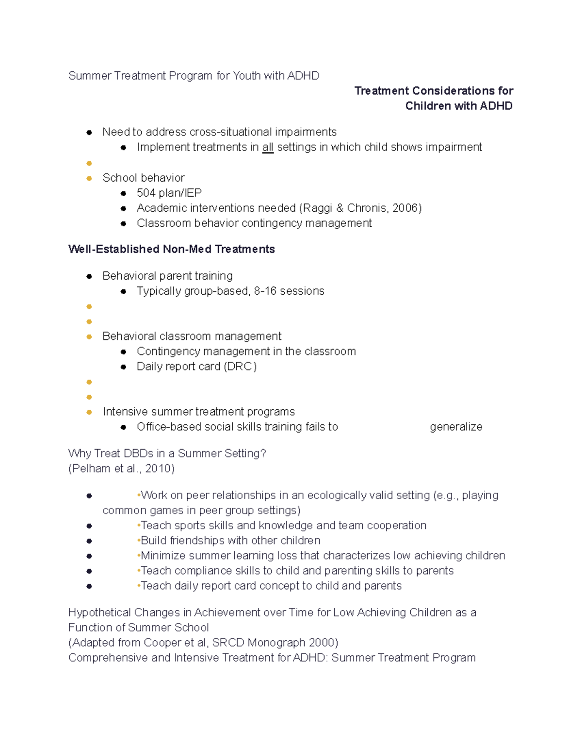Summer Treatment Prografor Youthwith ADHD - Summer Treatment Program ...