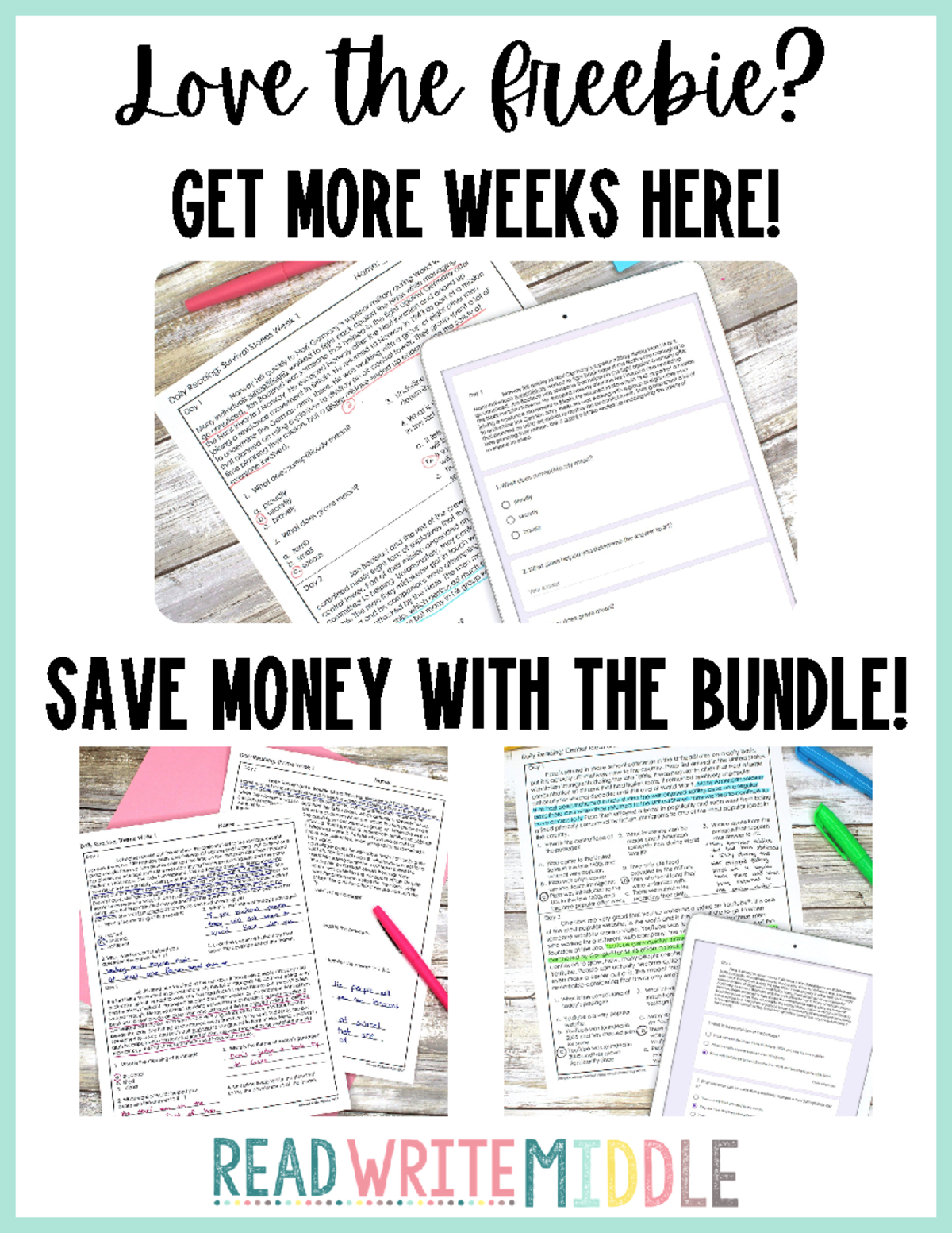 Daily Reading Context Clues Survival Stories Week 1-1 - Love the ...