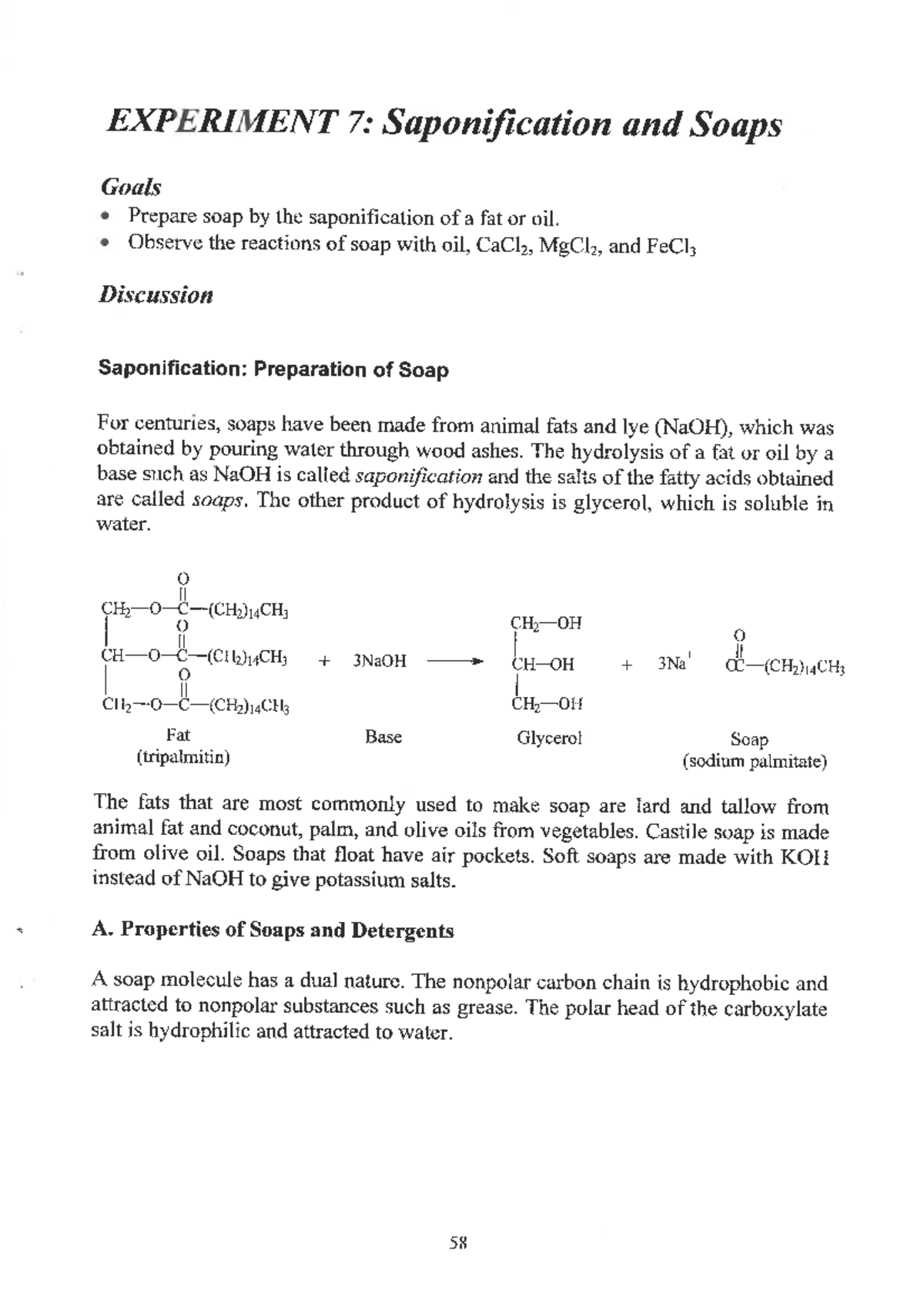 Chemy 223 Experiment 4 Saponification - CHEM253 - Studocu