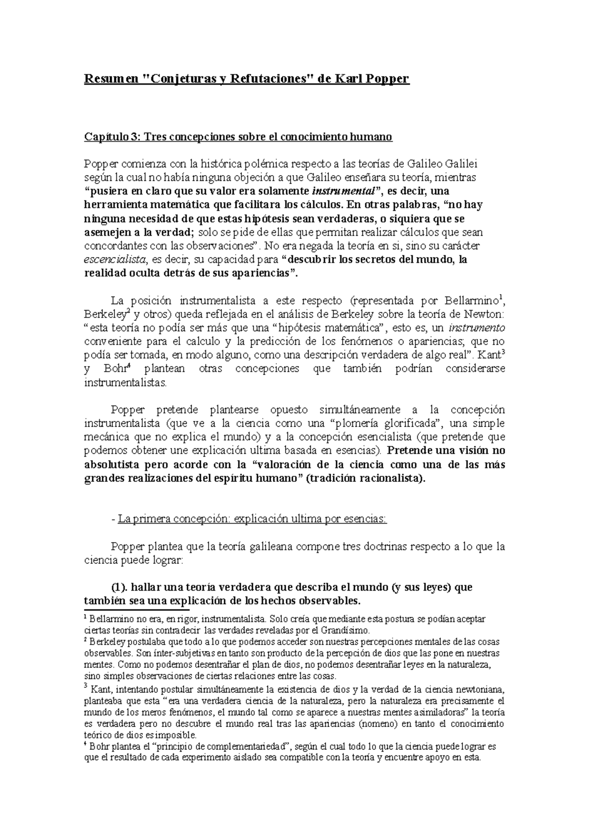 "Conjeturas y Refutaciones" de Karl Popper - Resumen "Conjeturas y ...