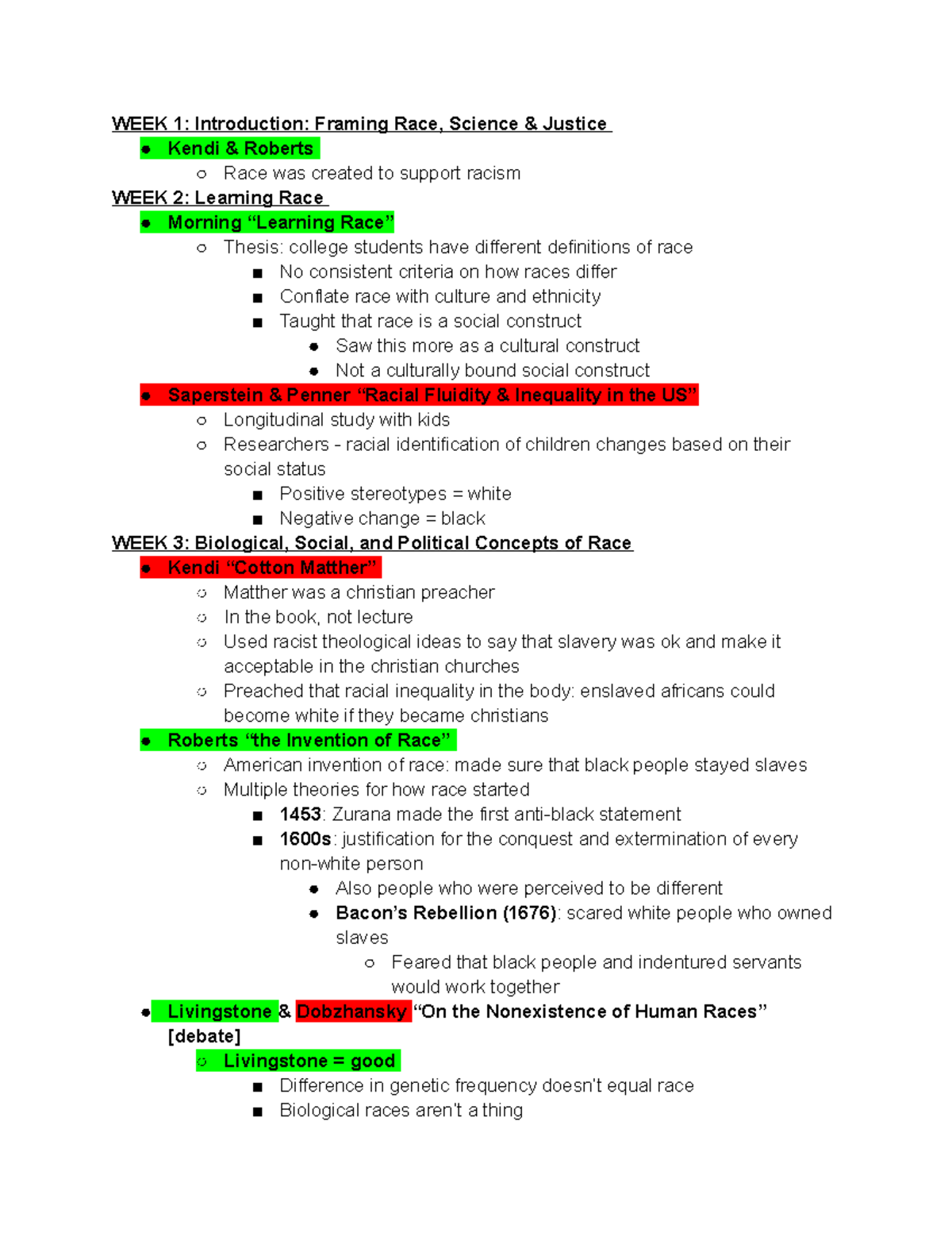 SOCI 307 - WEEK 1-3 - Lecture notes 1,2,3 - WEEK 1: Introduction ...
